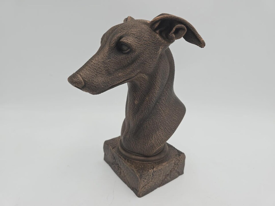 Bust of a Whippet Bust Dog Statue - Home Decor Dog Lover Gift Him Her ...