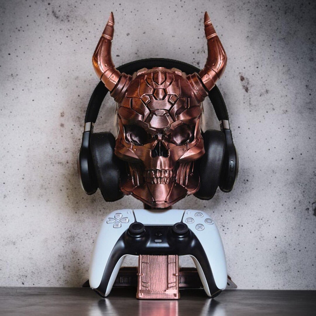 Viking Skull Controller Holder - Epic Gaming Accessory - Etsy
