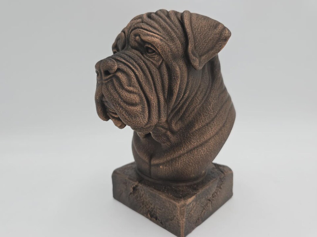 Bust of a Neapolitan Mastiff Bust Bust Dog Statue - Home Decor Dog ...