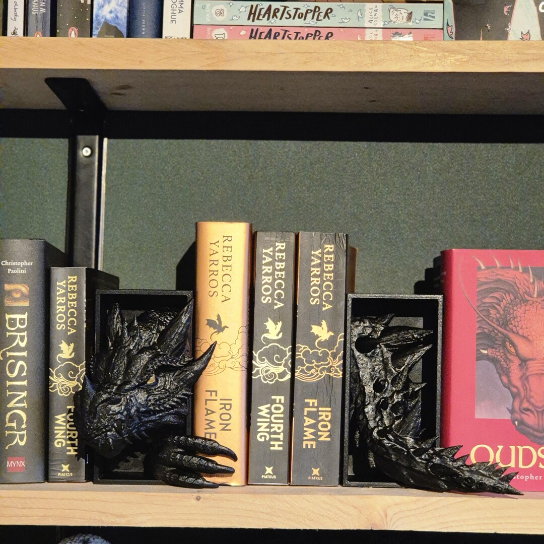 Black Dragon Head and Tail Book Nook & Dnd DM Screen - 2-in-1 Fantasy ...