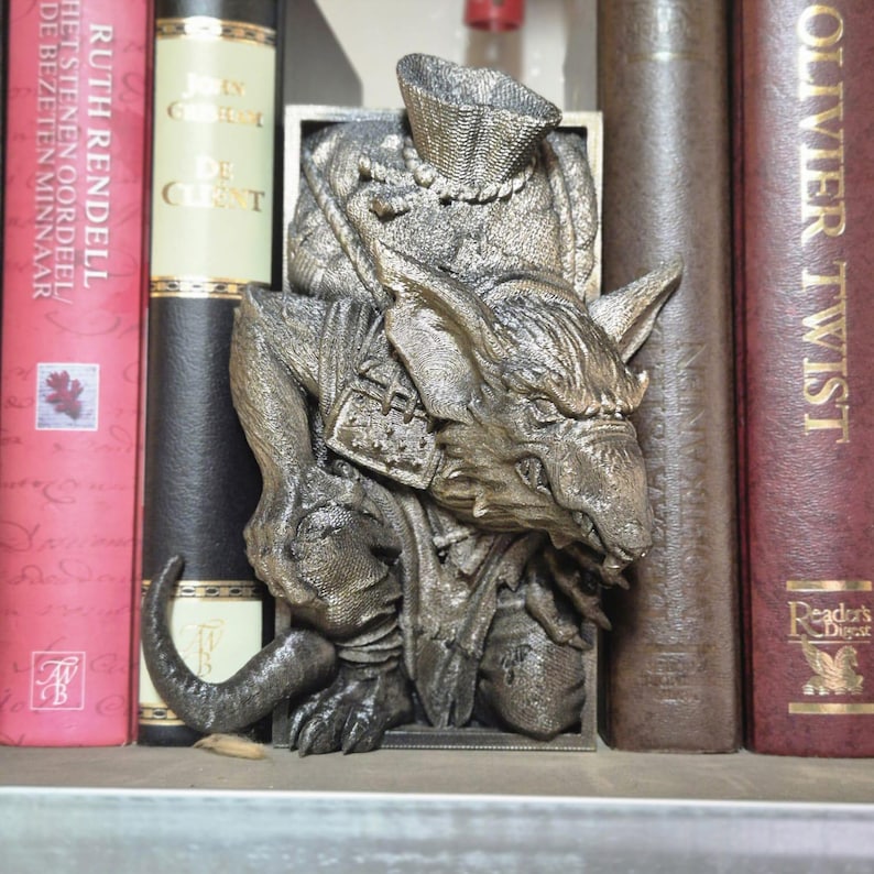 Unique Rat Book Nook - 3D Printed Bookshelf Decor Rats Animals - Etsy