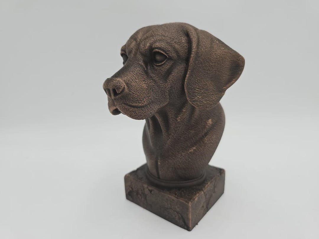Bust of a Beagle Dog Statue - Home Decor Dog Lover Handpainted Ornament ...