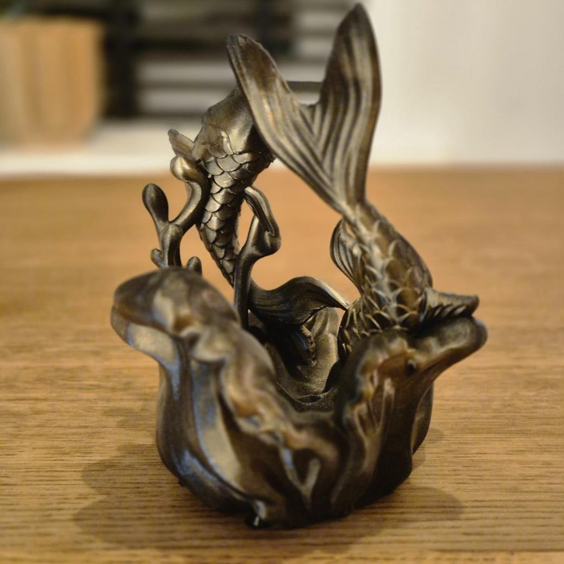 Elegant Pisces Figurine - Handcrafted Astrology Art - Birthday ...
