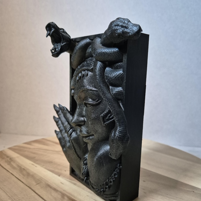 Medusa Book Nook - Greek Mythology Bookshelf Insert & Decorative ...