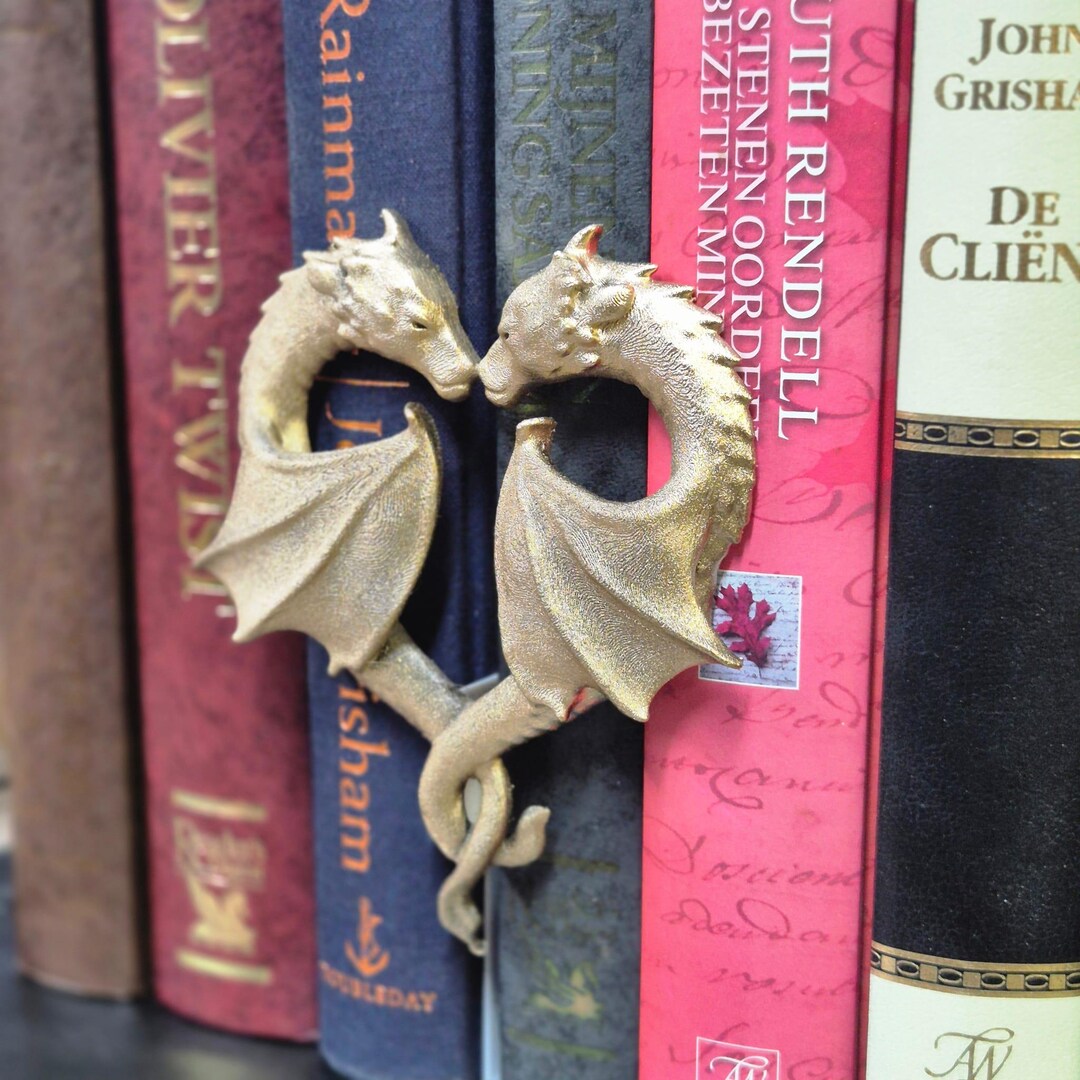 Dragon black Heart book decor - Dragons Forming a Heart - Unique ...
