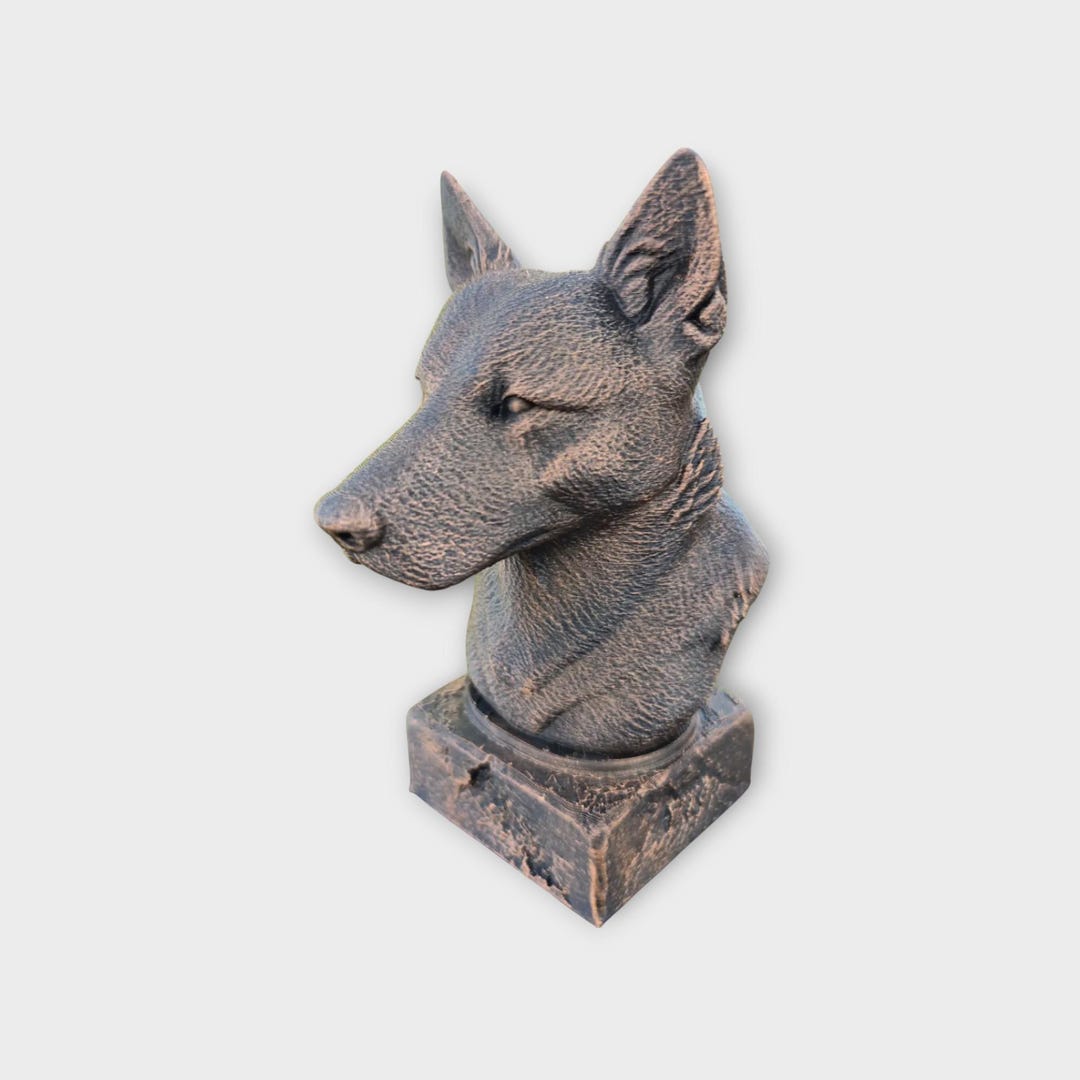 Bust of an Australian Cattle Bust Dog Statue - Home Decor Dog Lover ...