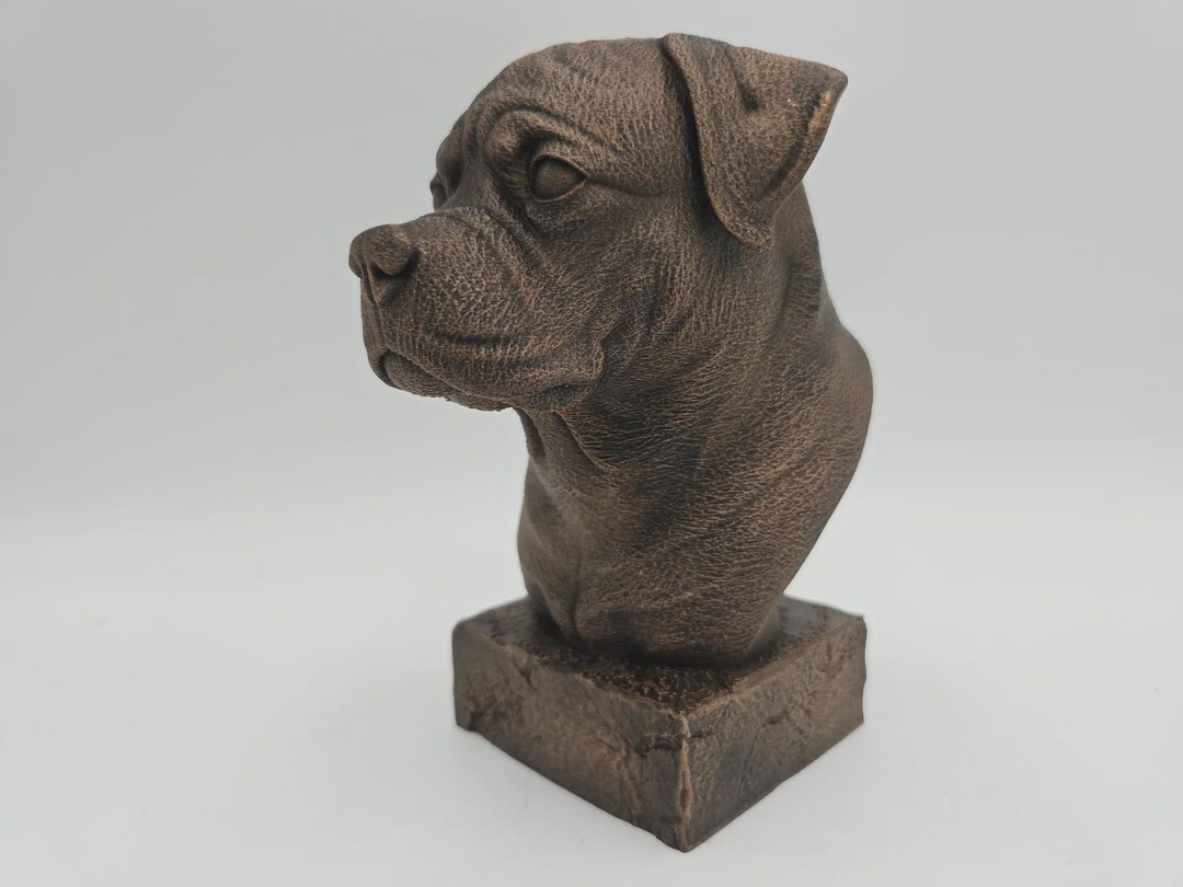 Bust of a Rottweiler Bust Bust Dog Statue - Home Decor Dog Lover Gift ...