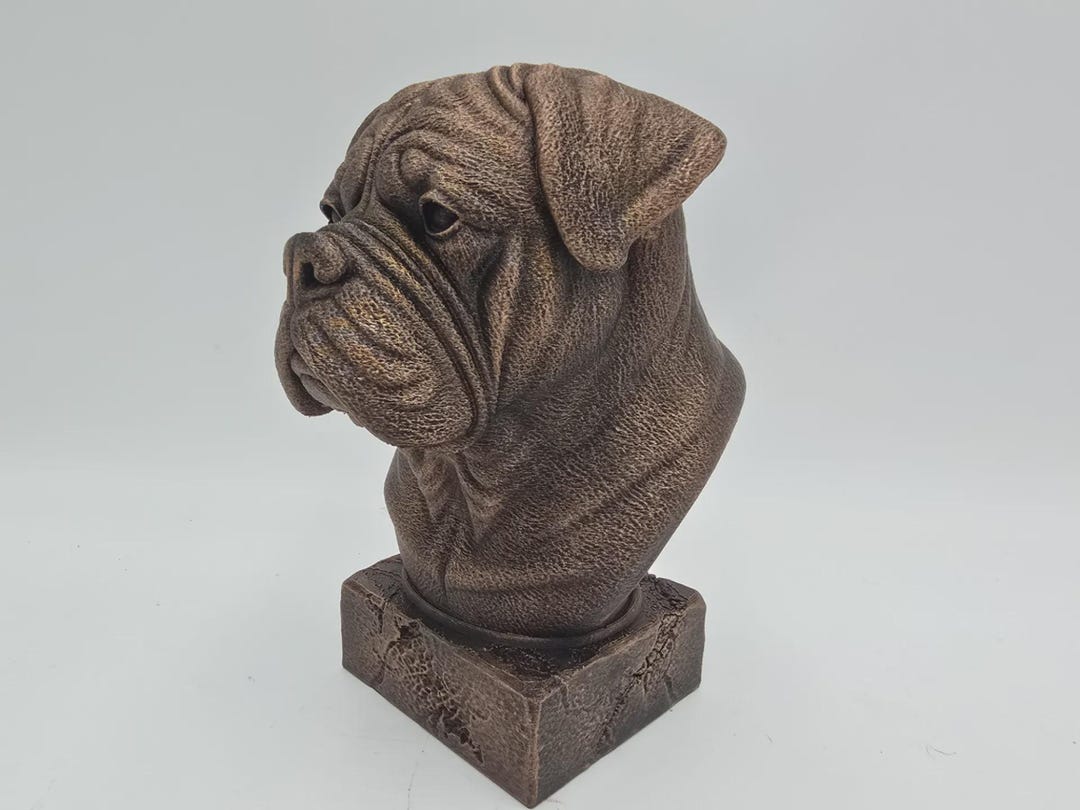 Bust of a Doge De Bordeaux Dog Statue - Home Decor Dog Lover ...