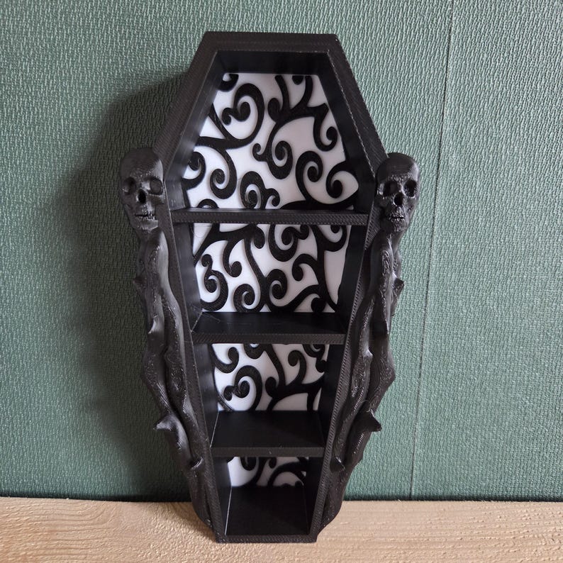 Gothic Coffin Bookshelf – 3D Printed Display Cabinet - Etsy