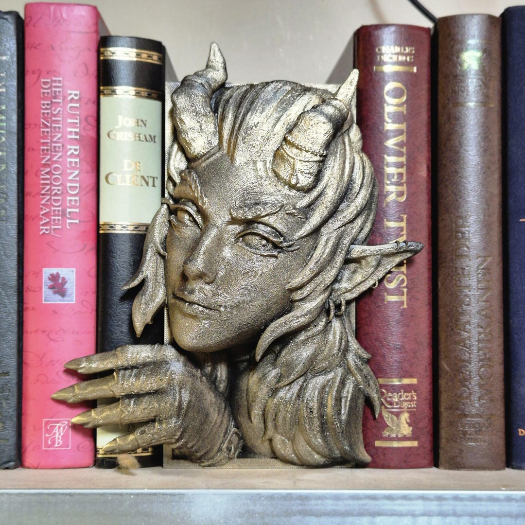 Unique Devil Woman Book Nook - 3D Printed Bookshelf Decor - Etsy