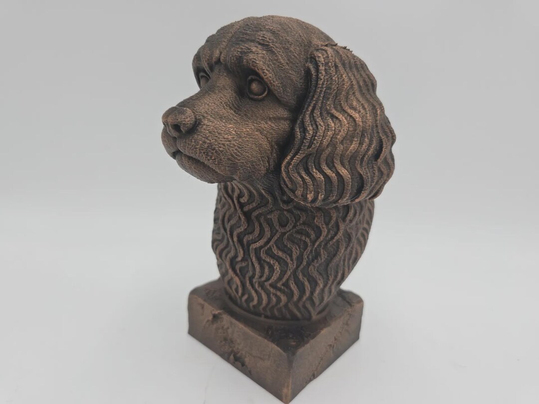 Bust of a Cavapoo Dog Statue - Home Decor Dog Lover Handpainted ...