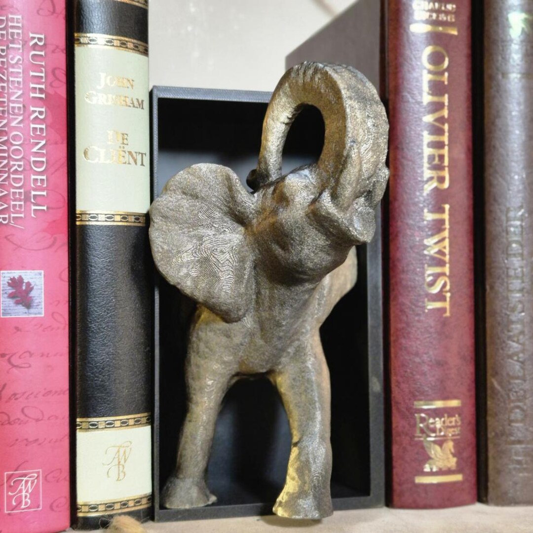 Handcrafted Elephant Book Nook Figurine | Elegant Animal Decor ...