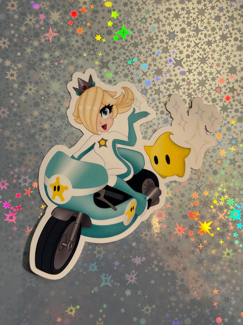 Rosalina Mario Kart Vinyl Sticker - Etsy