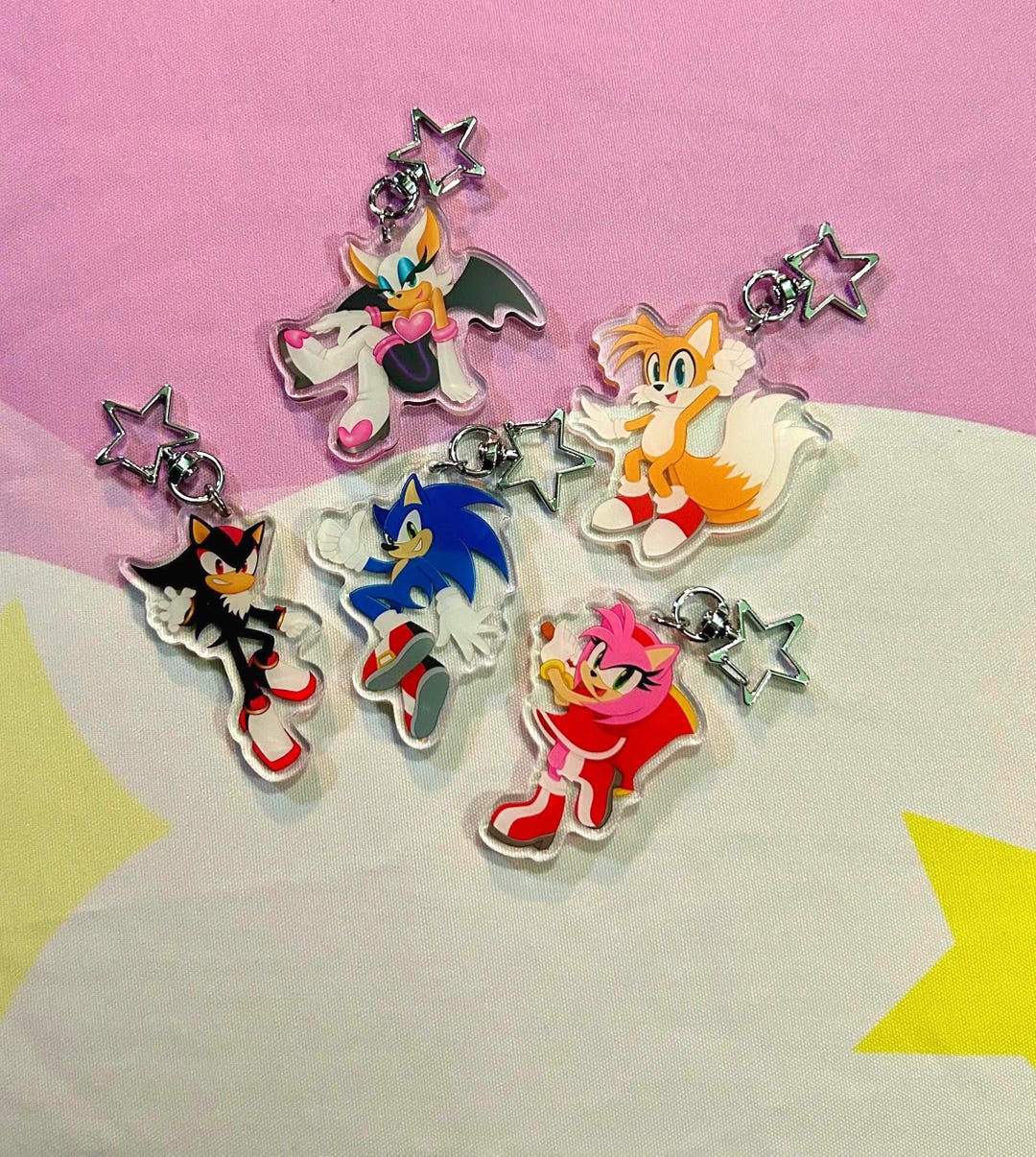 Sonic Characters Acrylic Keychain Shadow Rouge Tails Amy - Etsy