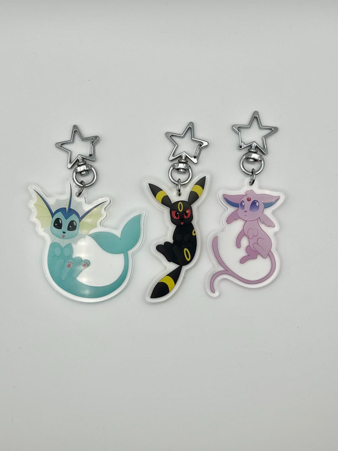 Umbreon Vaporeon Espeon Pokemon Eeveelution Acrylic Charm Keychain - Etsy