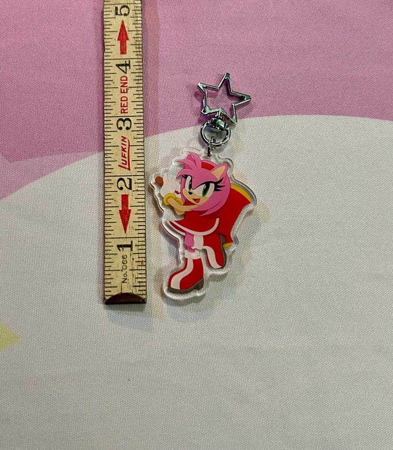 Sonic Characters Acrylic Keychain Shadow Rouge Tails Amy - Etsy