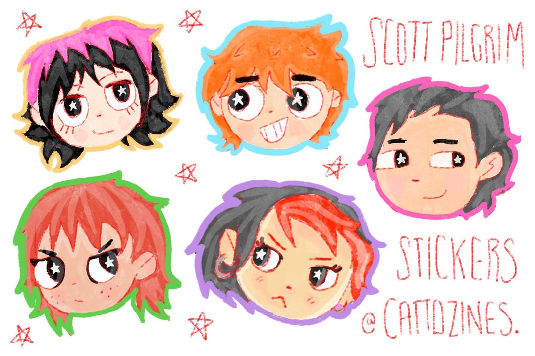 Scott Pilgrim Takes off Sticker Sheet - Etsy