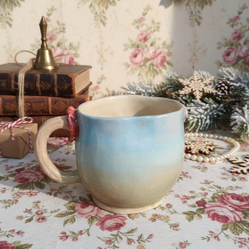 Cute Anime Cartoon Ceramic Mug: Handmade Ceramic Mug. Ceramic Mug for ...