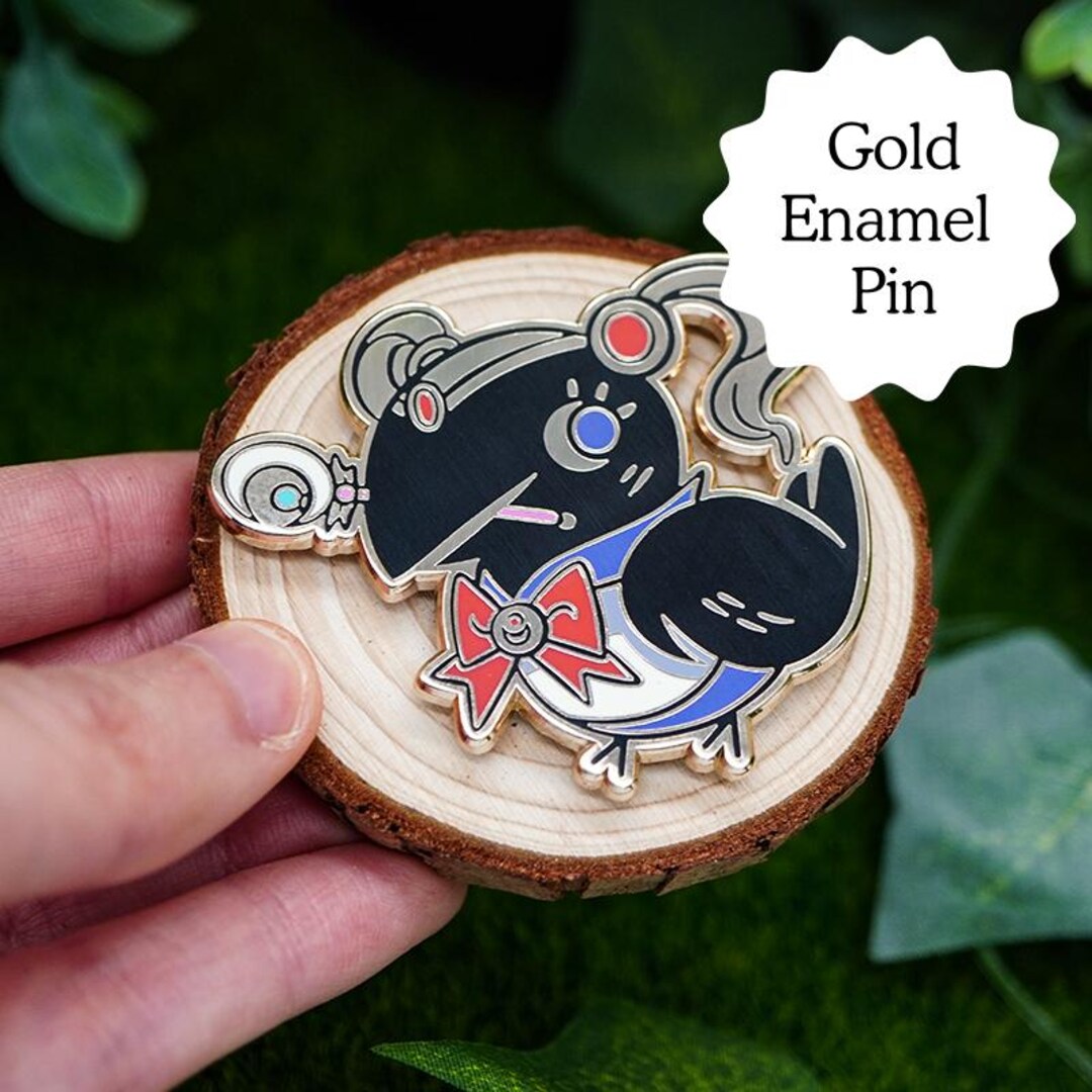 Sailor Moon Crow Gold Enamel Pin Gift for Anime Lover Gift for Friend ...