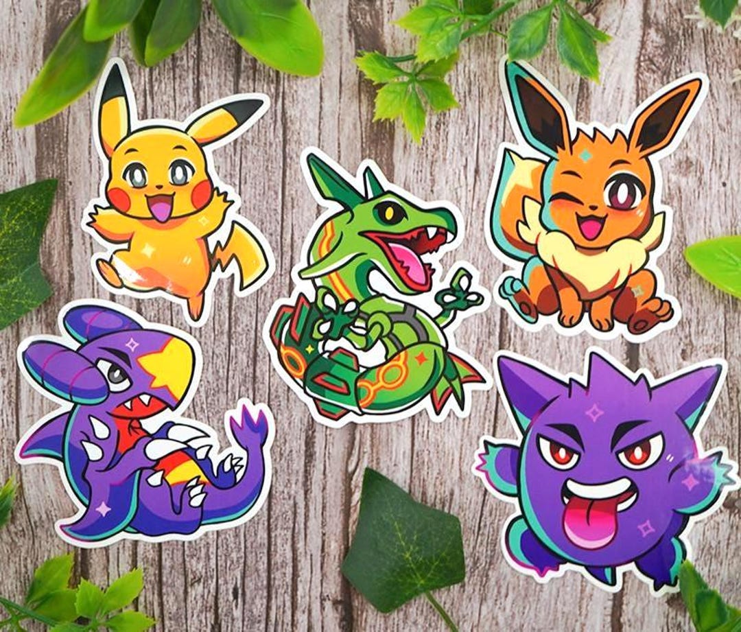 Pokemon Stickers Cute Car Decal Birthday Gift for Friend Pocket Monster ...
