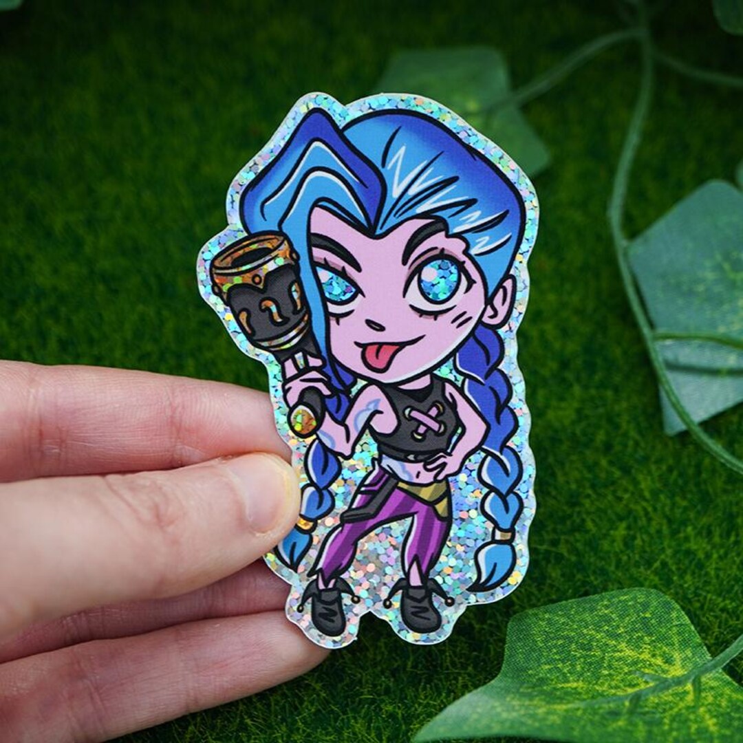 Jinx League of Legends Sticker Arcane Fanart Cute Laptop Decal Jinx Car ...