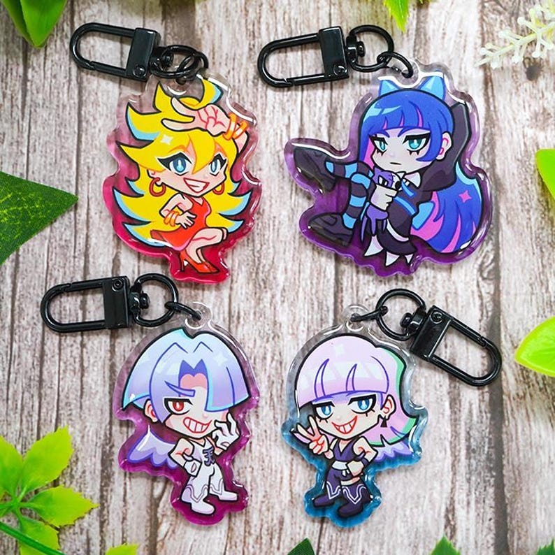 Panty & Stocking Keychain Anime Gift for Friend Cute Backpack Charm ...