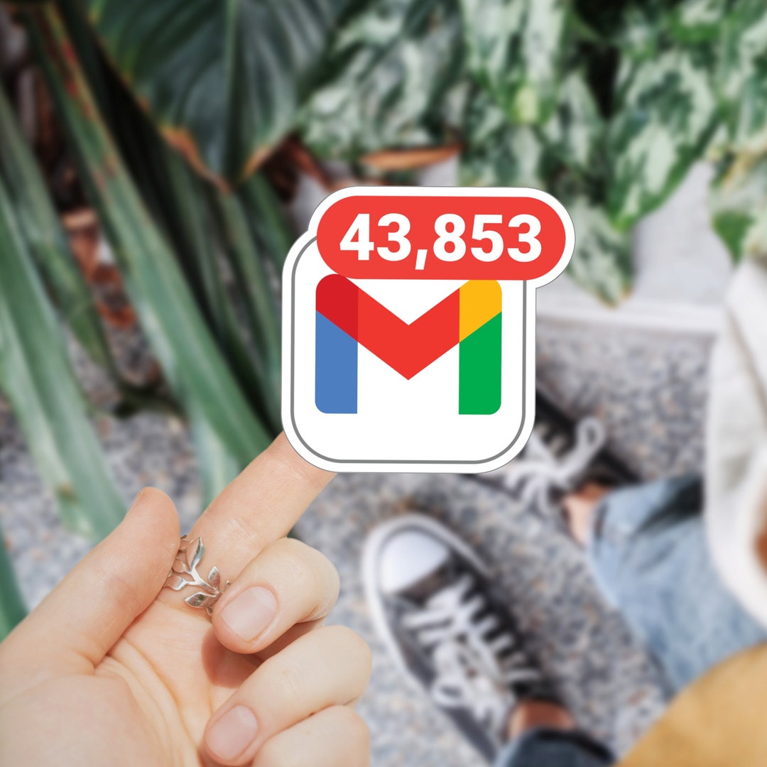 Funny Gmail Sticker Meme Laptop Decal Tech Humor Sticker Hand-drawn ...