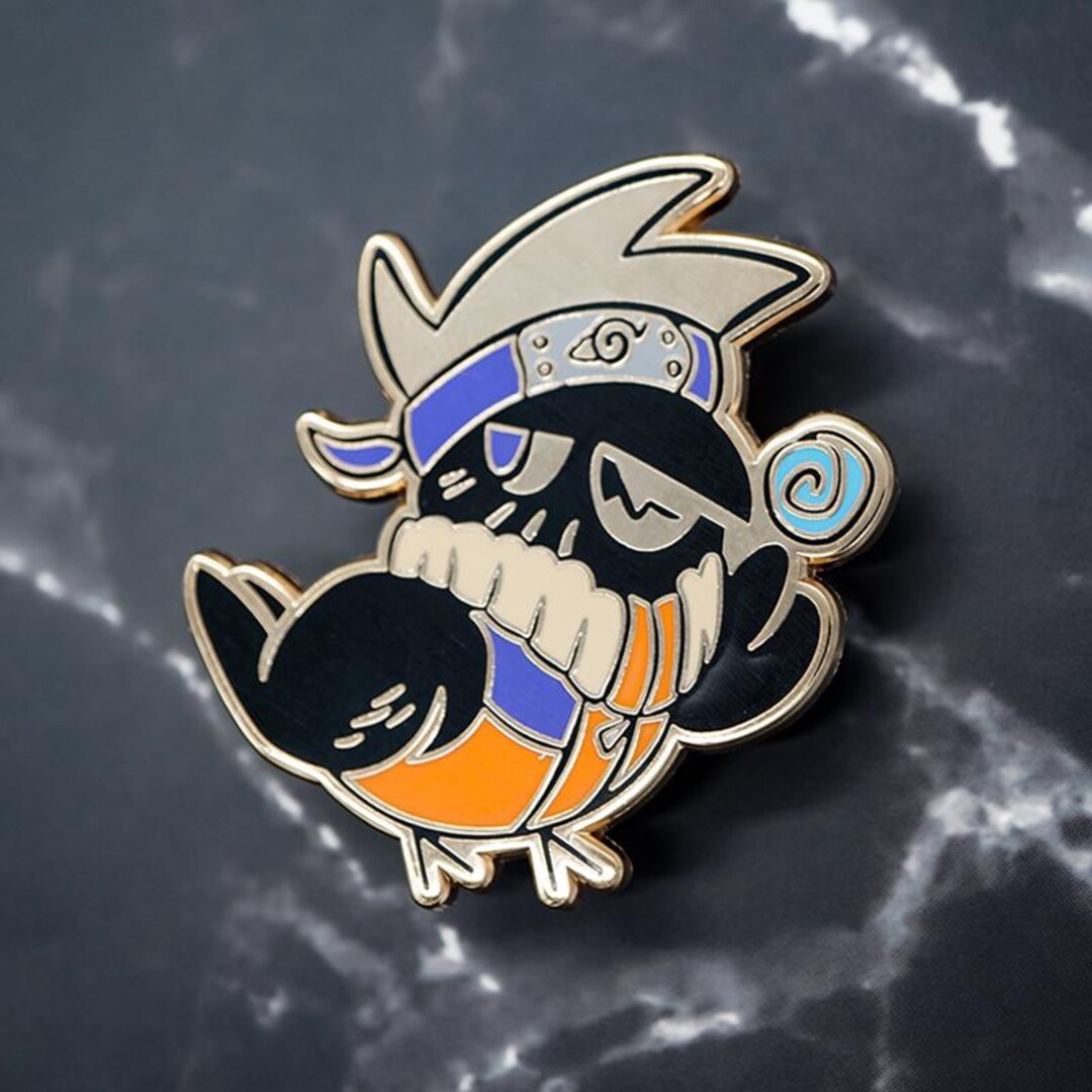 Naruto Crow Gold Enamel Pin Gift for Anime Lover Cute Nerdy Gift for ...