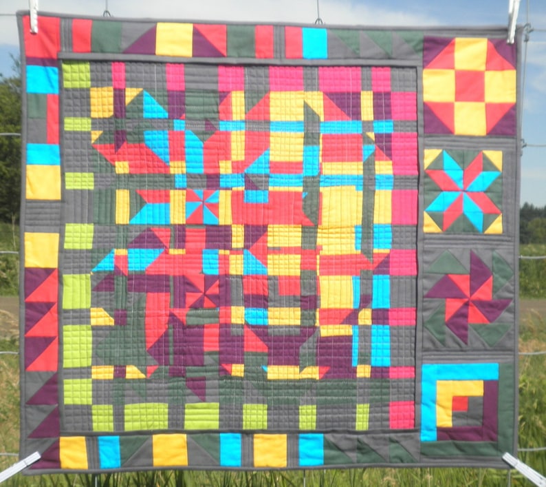 Quilted Wall Art Fractured Barn Quilts FREE SHIPPING | Etsy