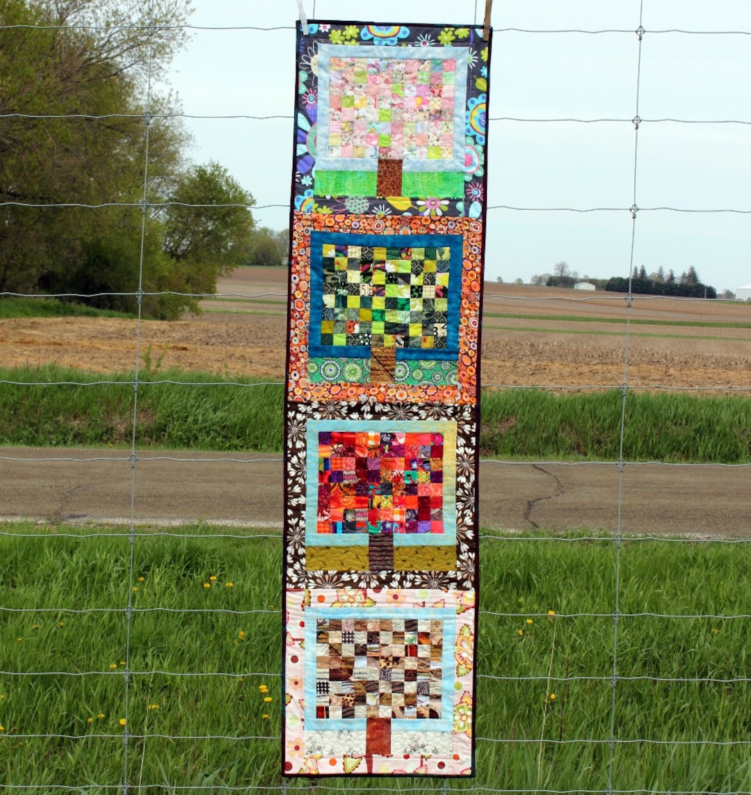 Pattern Four Seasons Postage Tree Quilt, How To, Pdf - Etsy