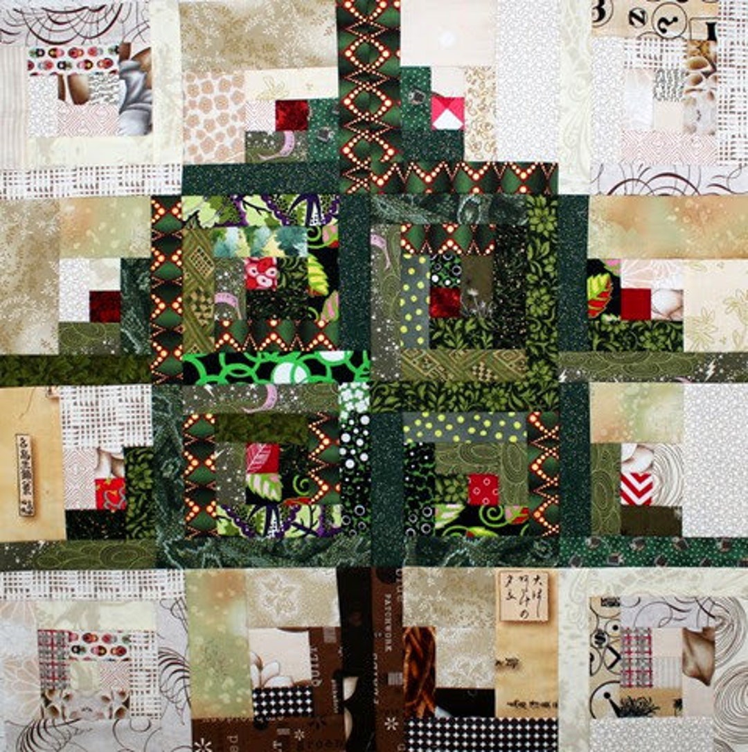 Log Cabin Christmas Tree Quilt Block PDF Tutorial - Etsy