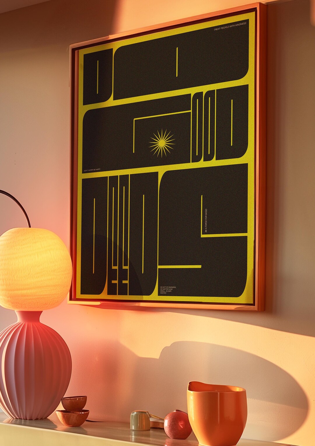 Do Good Deeds Poster Positive Typography Poster Wall Art Motivational ...