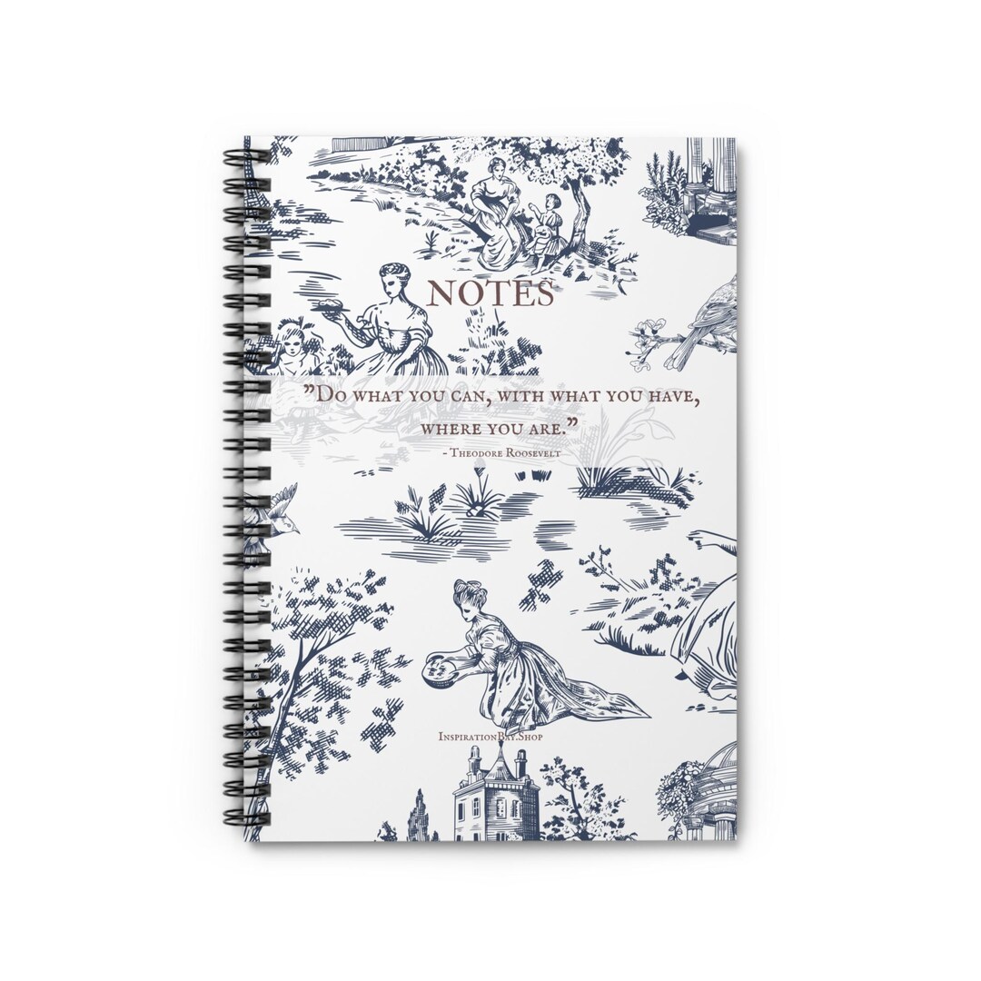 Spiral Notebook 6x8 Vintage Floral Lined Notepad, Inspirational Writing ...