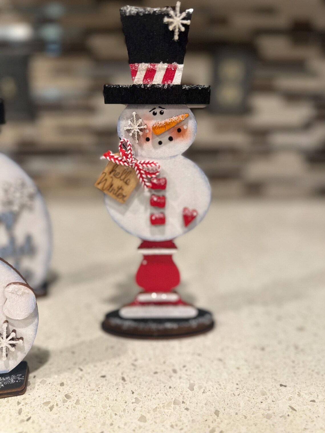Standing Snowman Trio Set - Etsy