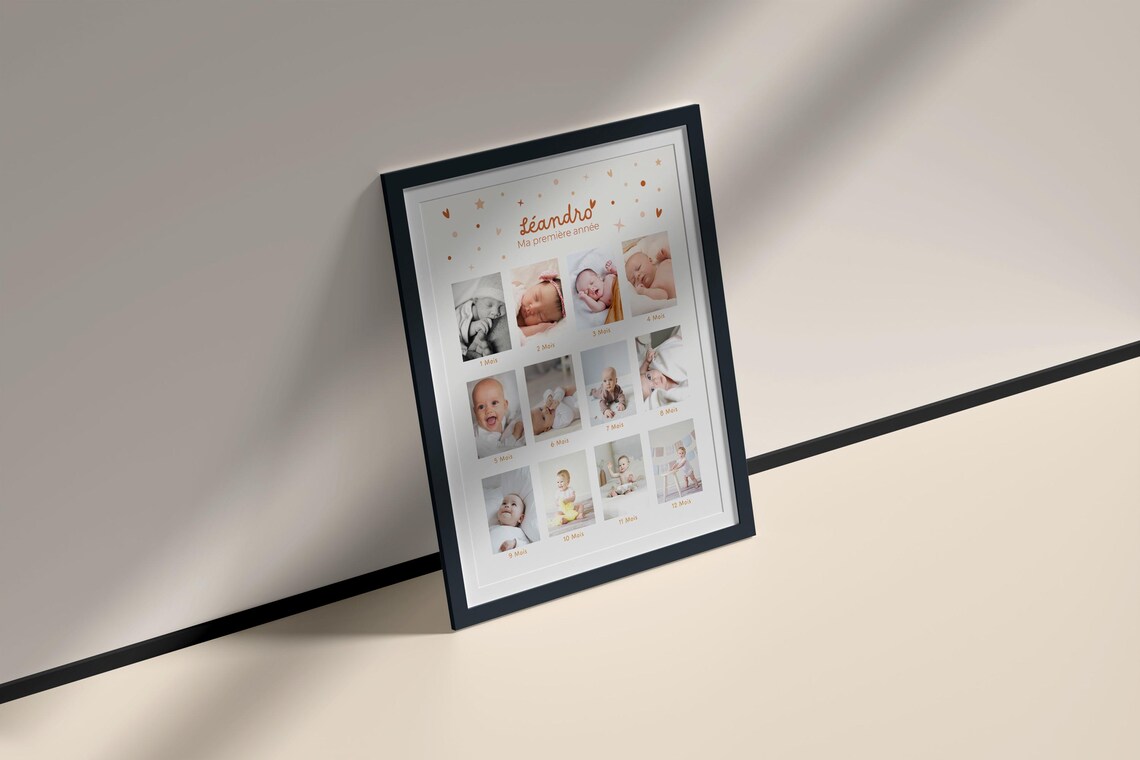 Baby's First Year Poster - Photo Poster - Personalized Gift - Birth ...