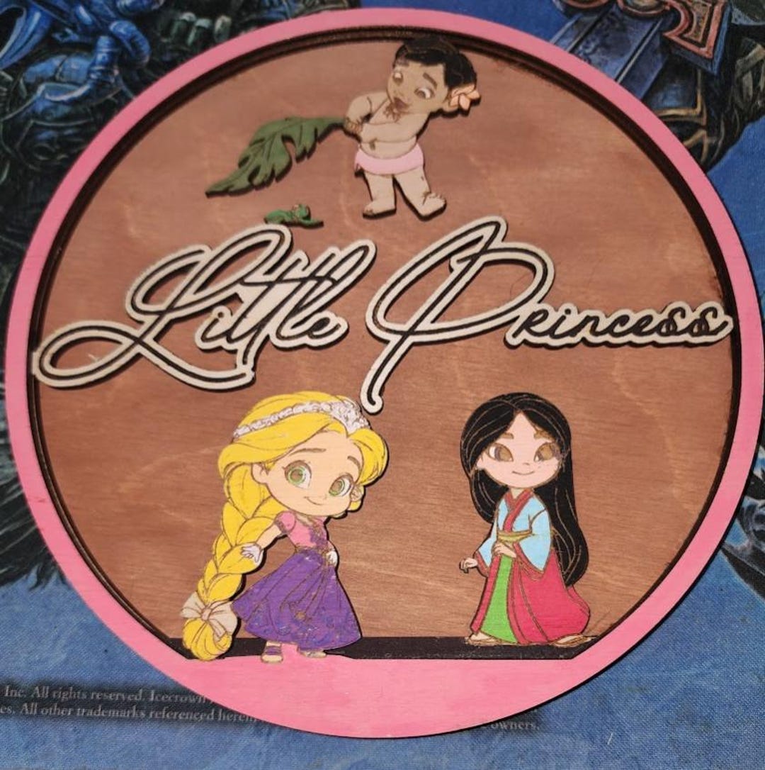 Little Princess Sign | 3-layer SVG Cut File | Baby Princesses | Laser ...