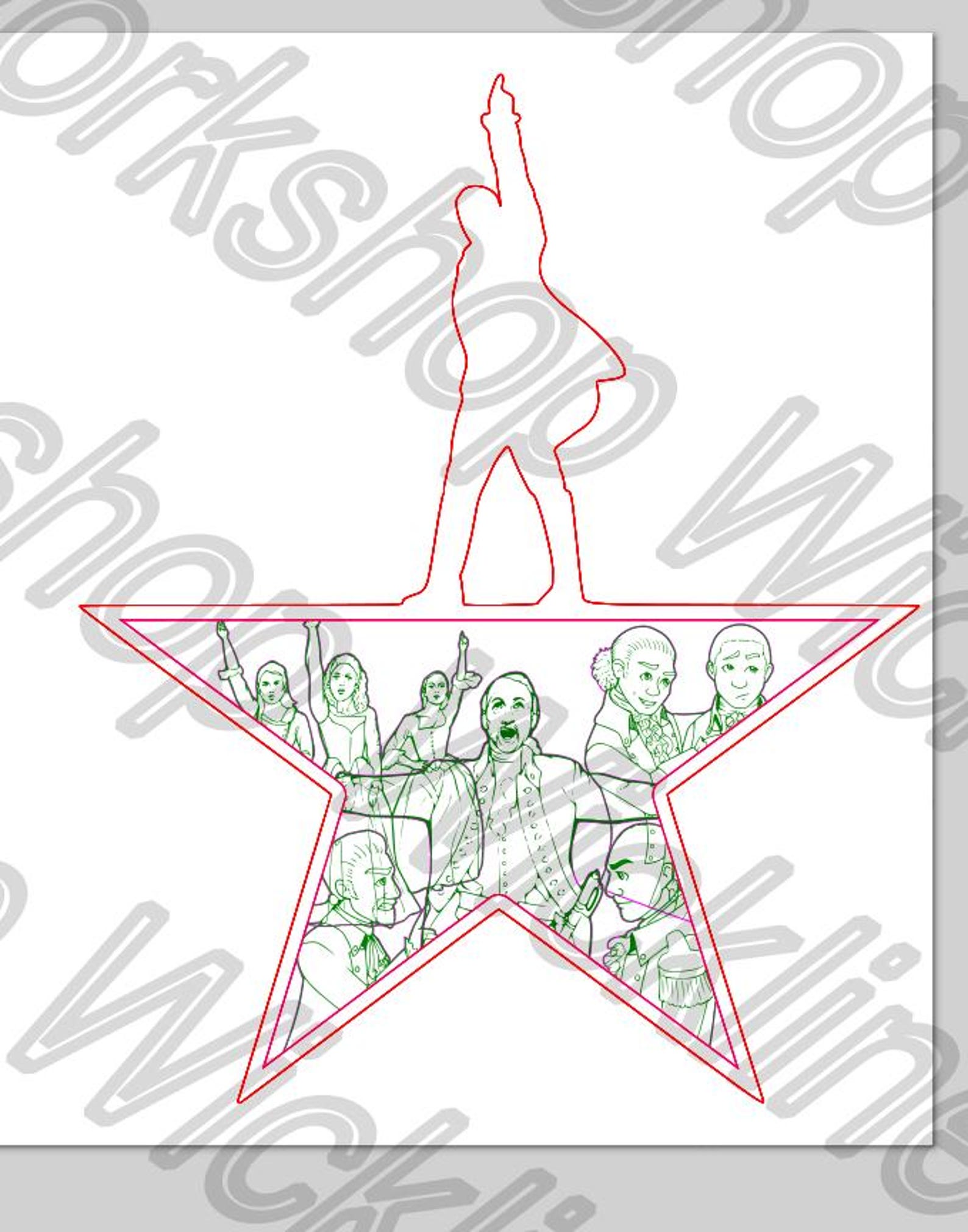 Hamilton 3D Layered Art | Laser Cut SVG File - Etsy