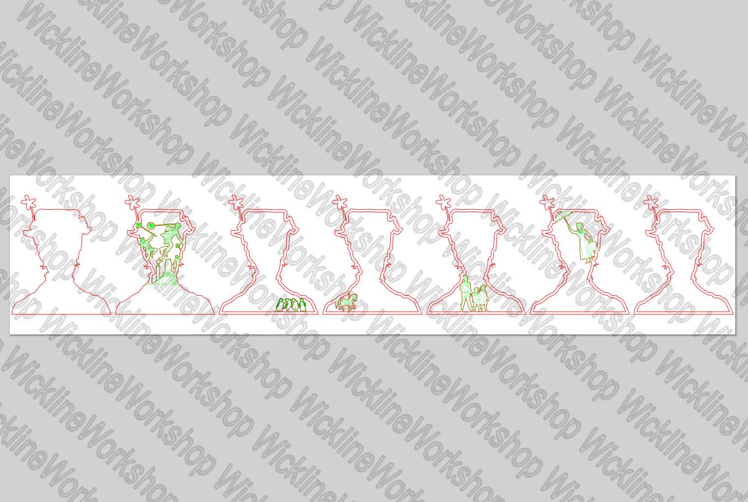 Flying Nanny Silhouette 3D Layered Art SVG | 7 Layers | Laser Cut File ...