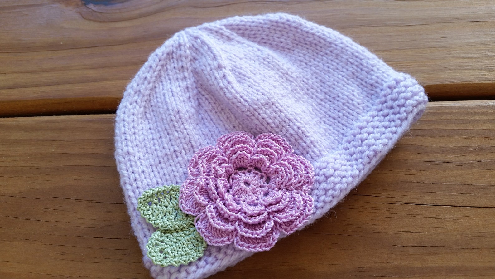 Knitted Baby Hat, Newborn Girl Knit Hat, Newborn Baby Hat, Baby Girl ...