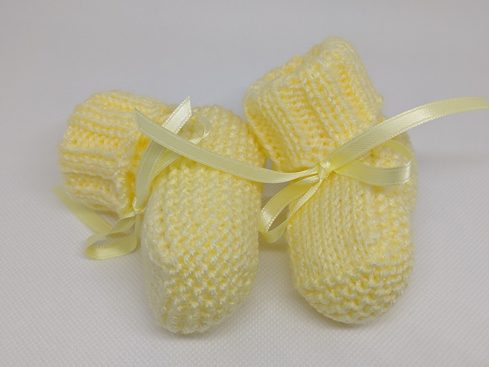 Knitted Baby Booties Newborn Booties Baby Girl Boy Yellow | Etsy