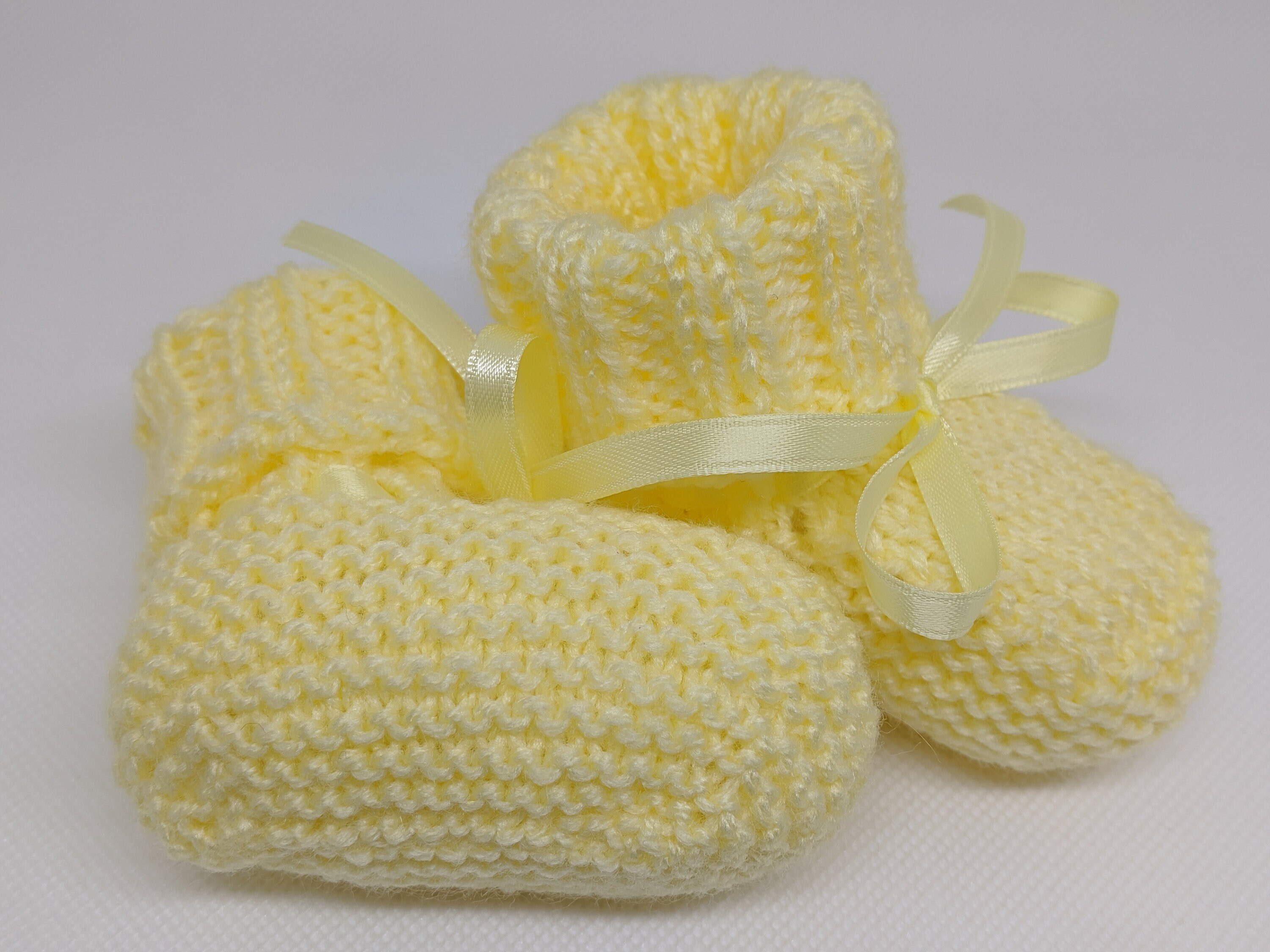 Knitted Baby Booties Newborn Booties Baby Girl Boy Yellow | Etsy
