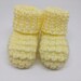 Knitted Baby Booties, Newborn Booties, Baby Girl Boy Yellow Shoes, 0-3 ...