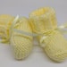 Knitted Baby Booties Newborn Booties Baby Girl Boy Yellow - Etsy