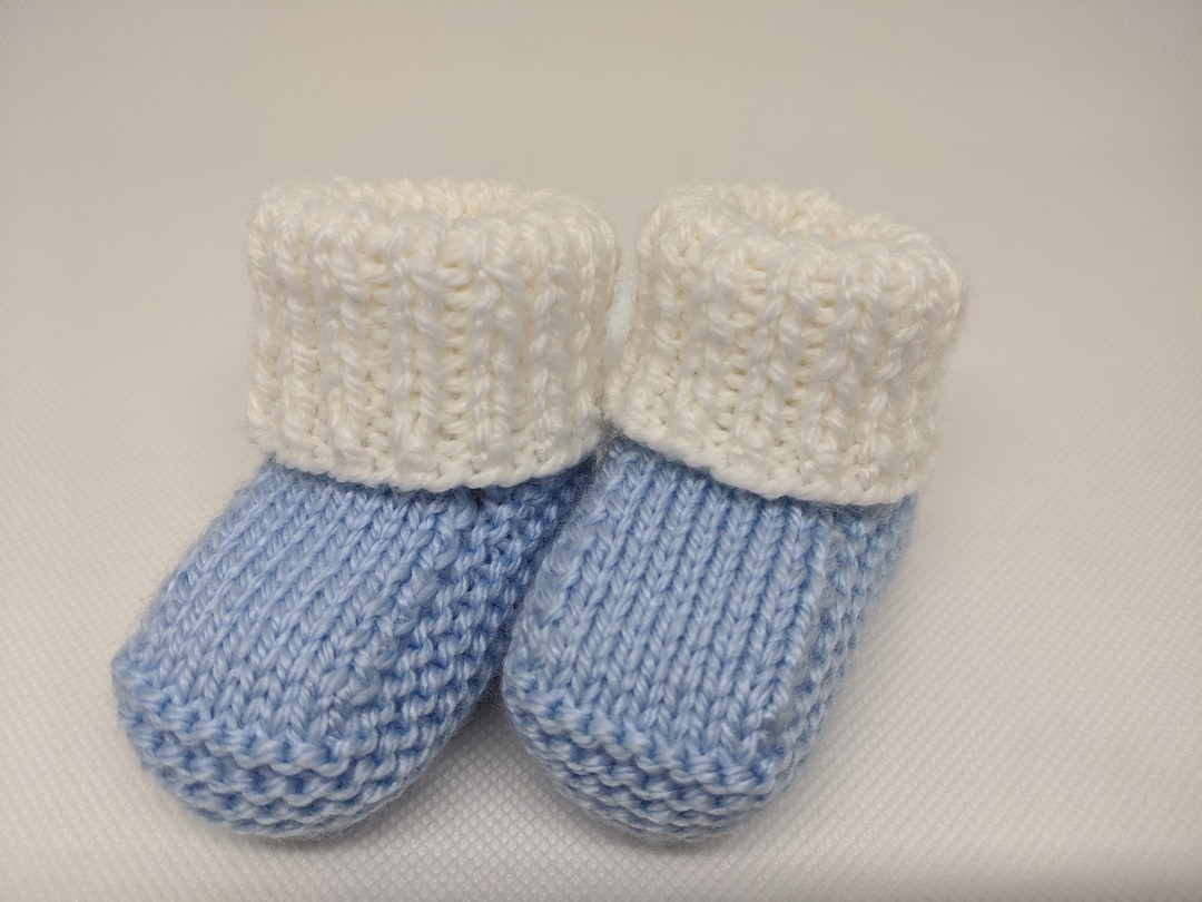 Baby Booties, Knitted Baby Shoes, Baby Boy Booties Newborn Booties Baby ...