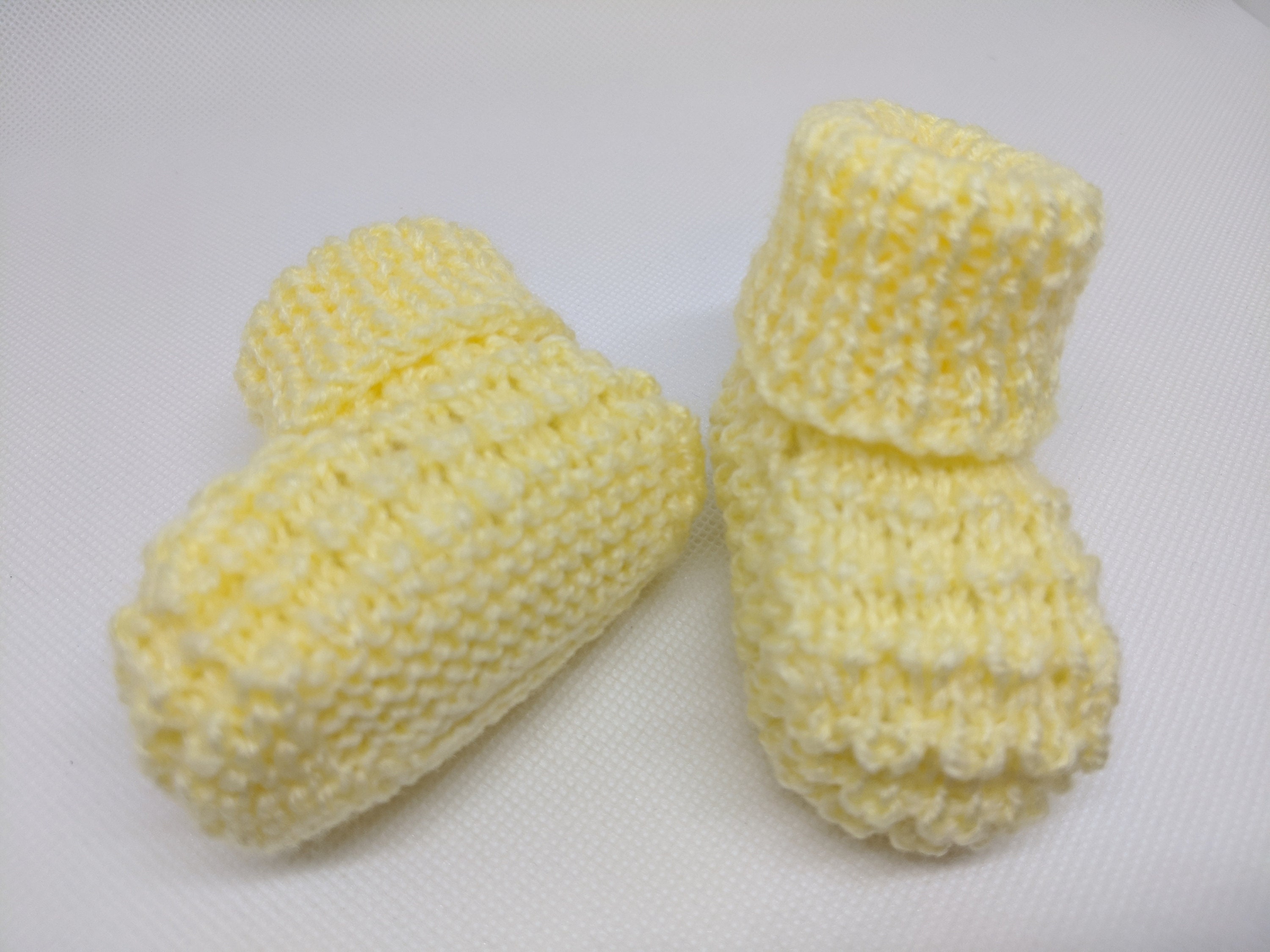 Knitted Baby Booties Newborn Booties Baby Girl Boy Yellow | Etsy
