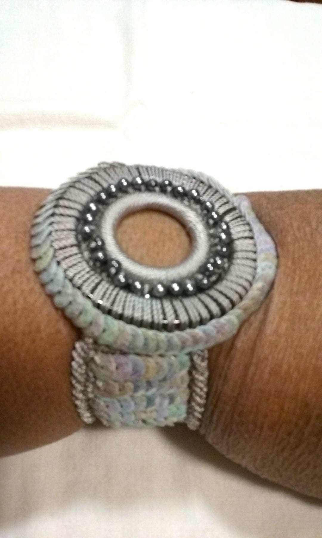 Double Ringed Sequin Cuff - Etsy