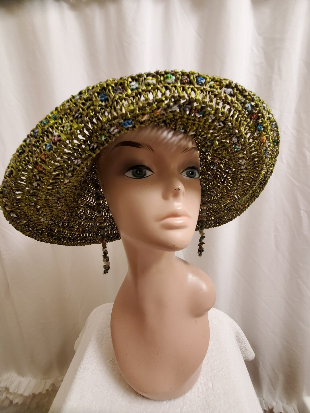 Raffia Asian Cone Hat in Olive - Etsy