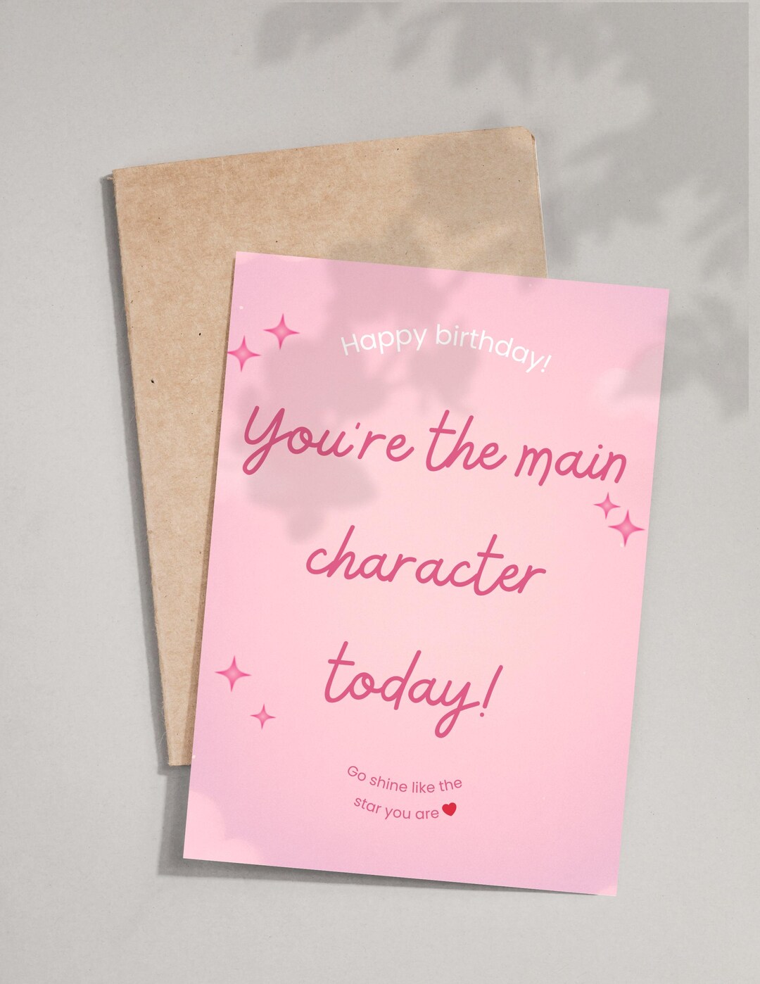 You’re the Main Character Today | Birthday Card | Digital Download - Etsy