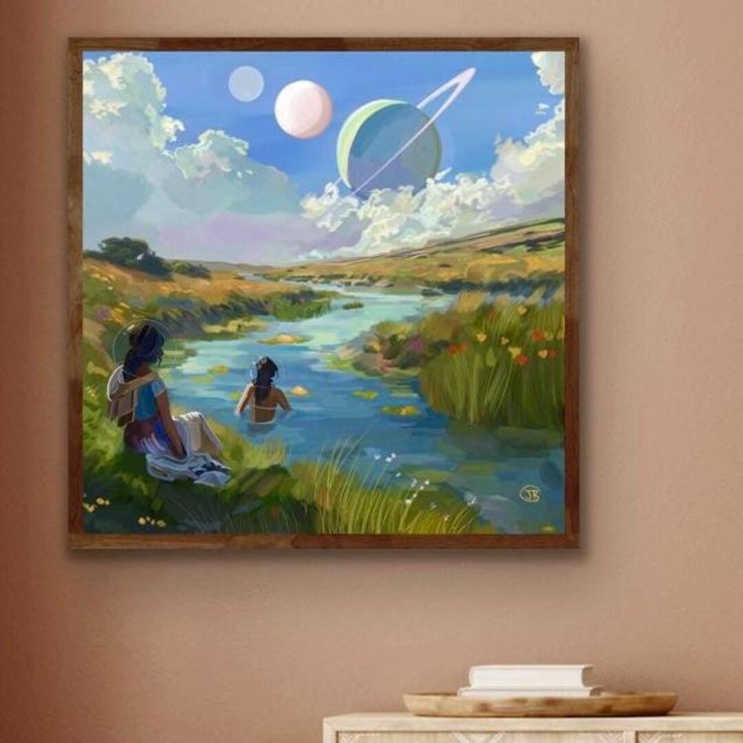 The Great Explorers | Science Fiction Art Print | Children Exploring ...