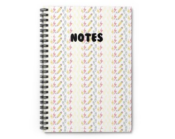 Teacher Note Pad Happy Pencils Spiral Notebook Ruled Line - Etsy